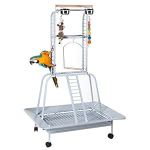 Amazon.com : Climber 1 Parrot Stand Macaw African Grey Playstand : Bird ...