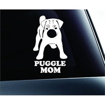 Amazon.com: Puggle Mom Vinyl Window Decal Puggle Dog Sticker: Automotive