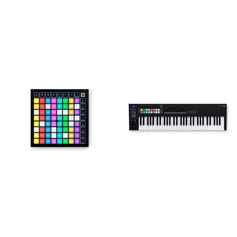 Novation Launchpad X Grid Controller + Launchkey 61 [MK3] MIDI Keyboard ...