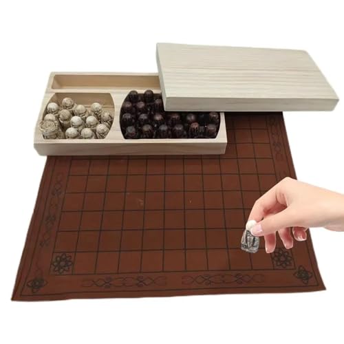 Chess Set with Resin Pieces Two-Player Chess Board with Leather Board ...