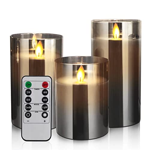Led Flameless Candles, Battery Operated Flickering Candles Pillar Real ...