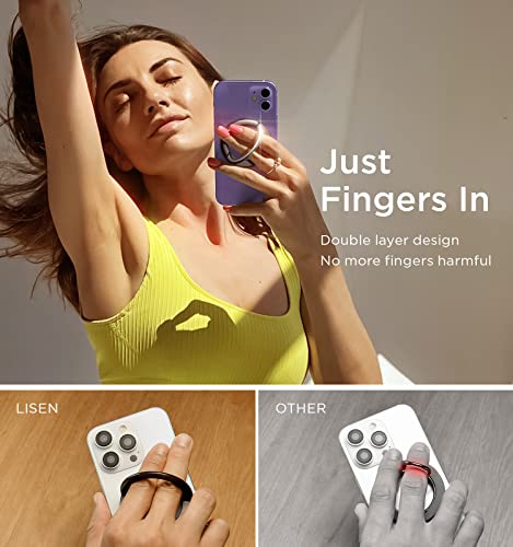 LISEN for Magsafe Phone Grip Holder Magnetic Phone Ring [Ultra Thin ...