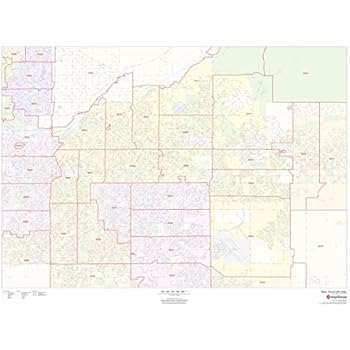 Amazon.com : Maricopa County, Arizona Zip Codes - 48" x 36" Matte ...