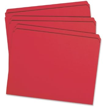 Amazon.com : Pendaflex Colored File Folders, Red (PFX152RED) : Colored ...