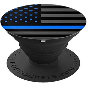 Amazon.com: Thin Blue Line Pop Sockets Police Flag American Blue Stars ...
