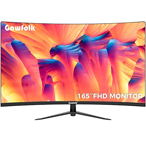 Gawfolk Curved Gaming Monitor, 27 Inch 165Hz / 144Hz 2K QHD 1440P ...