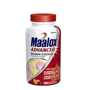 Amazon.com: Maalox Advanced Maximum Strength Antacid/Anti-Gas, Assorted ...