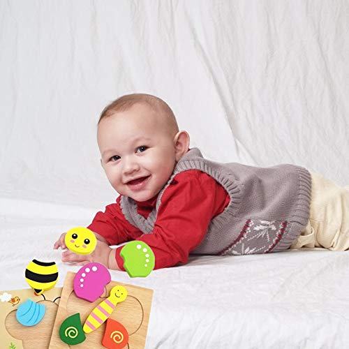 DDMY Wooden Jigsaw Puzzles Set for Kids Age 1 2 3 4 Year Old, Animals ...