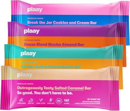 Plaay Bar Bunch | Variety Box of 4 x 35g Chocolate Bars |Premium ...