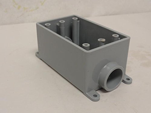 Carlon E981EFN Weatherproof Box, 1-Gang, Type: FSC, (2) 3/4" Hubs, Non ...