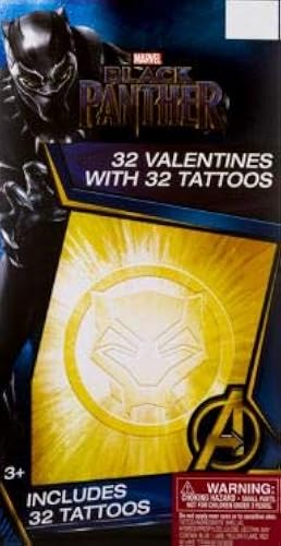 Marvel Black Panther Valentines Day Cards for Kids Toddlers - 32 Black ...