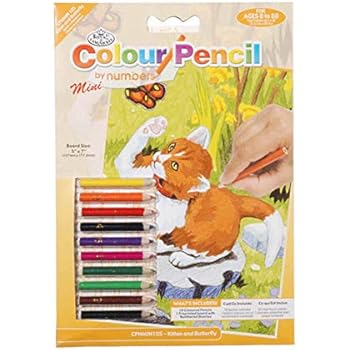 Amazon.com: Royal & Langnickel Mini Color Pencil By Number Kits Horse ...