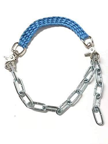 Amazon.com: goat show collar with chain light blue, optional goat lead ...