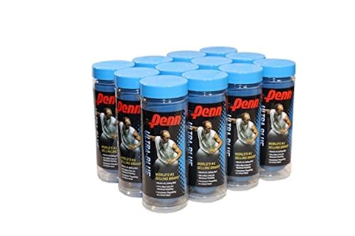 Penn Ultra Blue Racquetballs - 12 Can Case of 36 Racketball Balls in ...