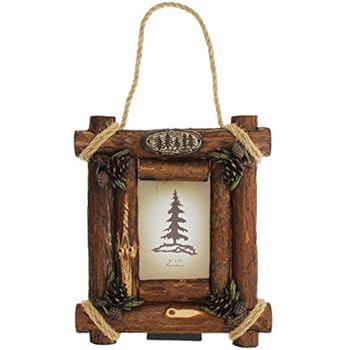 Amazon.com - Rustic Branch with Pine Trees & Pine Cones Photo Frame ...