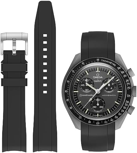 سعر Tovimall Black Silicone Watch Band for Omega x Swatch MoonSwatch ...
