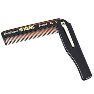 Amazon.com : Kent 20T Handmade Folding Pocket Comb for Men, Fine Tooth Hair Comb Straightener ...