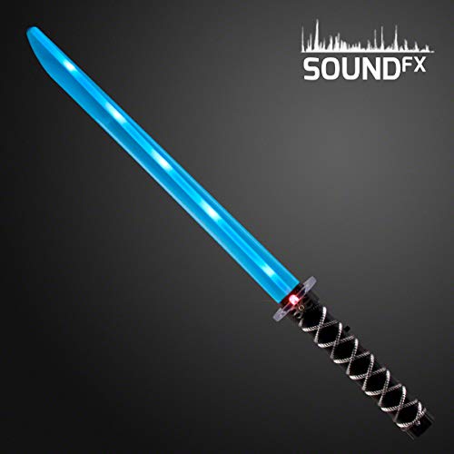 Deluxe Ninja LED Light up Sword with Motion Activated Clanging Sounds ...