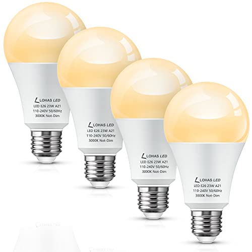 LOHAS A21 Bright LED Light Bulbs, 150W-200W Equivalent LED Bulb, 23 ...