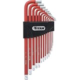 Titan Tools 12714 9-Piece Extra-Long Arm Ball Tip Metric Hex Key Set - Ball End Hex Wrench Titan ...