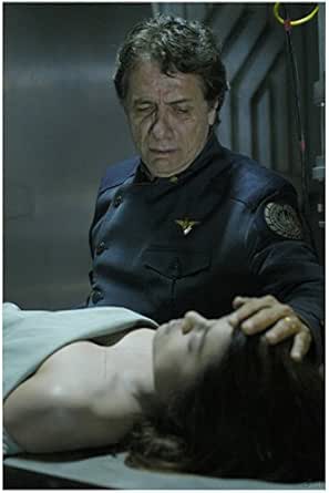 Captain William "Zeus" Adama in the Brig Gently Touching the Forehead ...