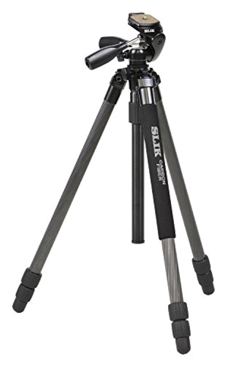 [해외] SLIK 카본 삼각 라이트 카본 E83 3단 너트 그린식 28mm파이프경 3웨이운대 퀵슈식 108314