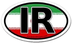 Amazon.com: Iran IR Flag Car Bumper Sticker Decal Oval: Automotive