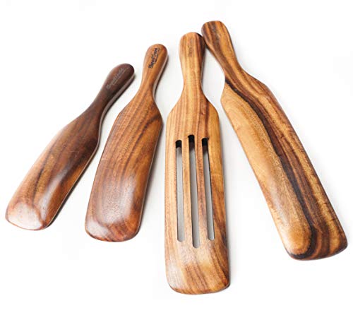 Elegant Grains by PDSM 4 Piece Teak Spurtle Set - Must have wooden ...