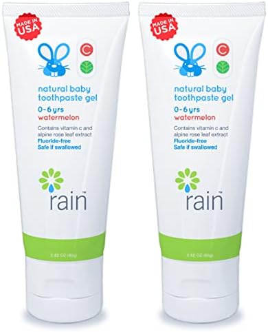 Baby Toothpaste 6 to 12 Months - Fluoride Free Tooth Paste Gel for ...