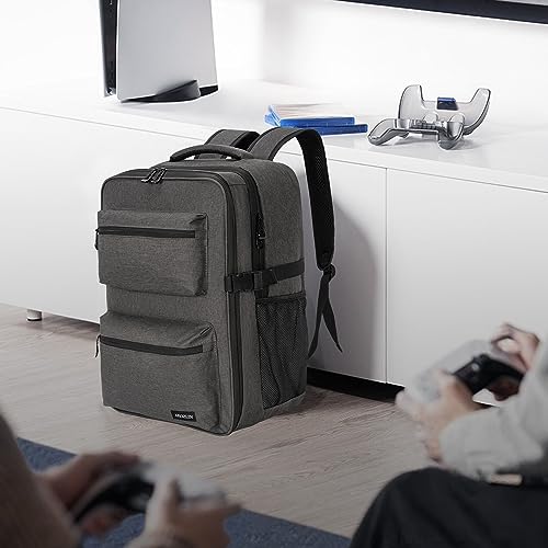 AKOZLIN Travel Gaming Console Backpack Compatible With Play Stantion 5 ...