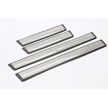 Amazon.com: Toyota Genuine Rav4 Door Sill Protectors PK382-42K01. Black & Stainless 4 Piece Set ...