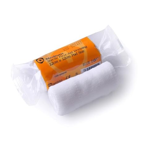 Medium HSE Sterile Dressing 12cm x 12cm - (flow wrapped) Pack of 12 ...