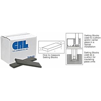 CRL Clear 1/8" x 1/4" x 2" Plastic Setting Blocks - PSB125 - 100 Pieces ...