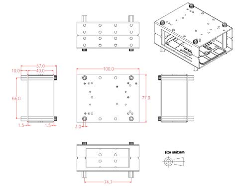 Semi Enclosed Enclosure Kit For Raspberry Pi Beaglebone Arduino Uno