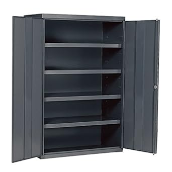 Amazon.com: Edsal VC482472 Vault Storage Cabinet, Assembled, 4 Shelves ...