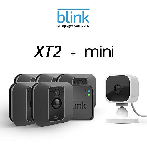 Blink Mini with Blink XT2 Outdoor/Indoor Smart Security Camera - 5 ...