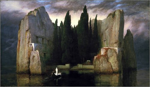 Poster 50 x 30 cm: Die Toteninsel von Arnold Böcklin - hochwertiger ...
