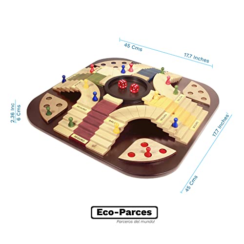 Parcheesi Board Game 3D Wooden Parques Colombiano Colombia Gifts ...