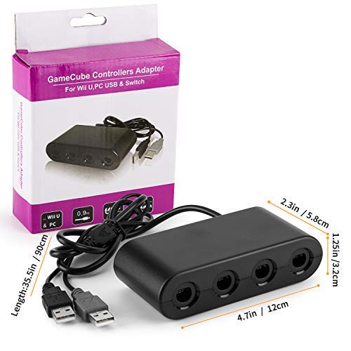 [2019 Upgraded] Switch Gamecube Controller Adapter, MEEARO Super Smash ...
