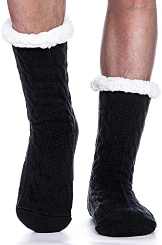 ProEtrade Slipper Fuzzy Socks for Mens Winter Fluffy Cozy Cabin Warm ...