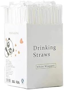 JIN Small straws, 300pack, 5 * 205mm long, milk juice straw, pearl milk ...