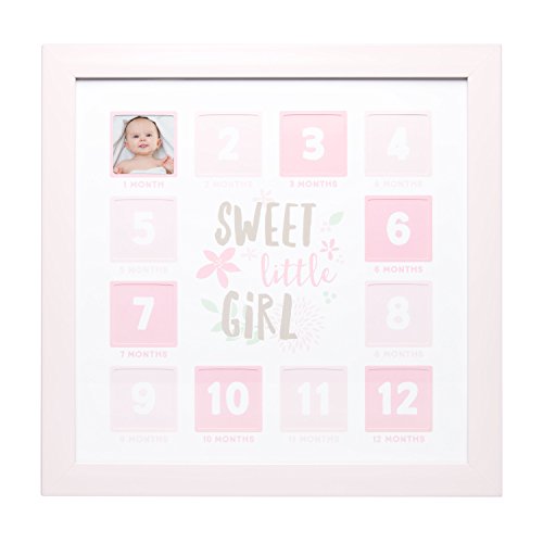 Kate & Milo First Year Frame, Baby’s First Year Keepsake, Pink in Oman | Whizz Keepsake Frames