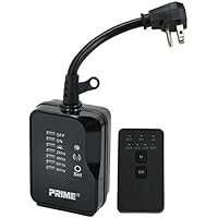 Amazon.com: Prime Outdoor Electronic Timer with 2 Grounded Plugs and ...