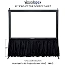 Amazon.com: Visual Apex Projector Screen Black Skirt Drape Kit - 29" H ...