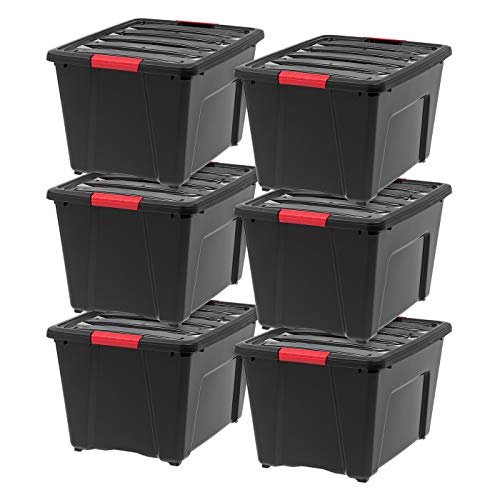 Mua IRIS USA 40 Quart Stackable Plastic Storage Bins with Lids and ...