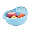 Rice Washer Strainer Plastic Vegetable Washing Basket Kitchen Food ...