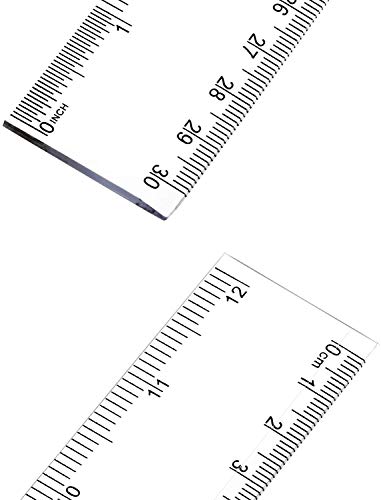 60 Pack Clear Plastic Ruler, 12 Inch Standard/Metric Rulers Straight ...