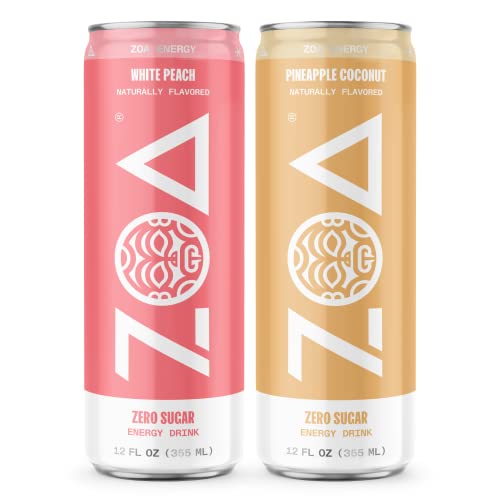 ZOA Sugar-Free Energy Drink Bundle 12 Fl Oz, (24 Pack) | Healthy ...