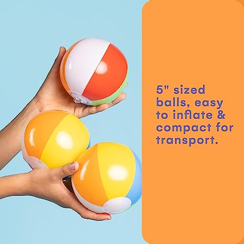 Top Race Mini Beach Balls Bulk - Mini Inflatable Beach Ball, Sport Ball ...