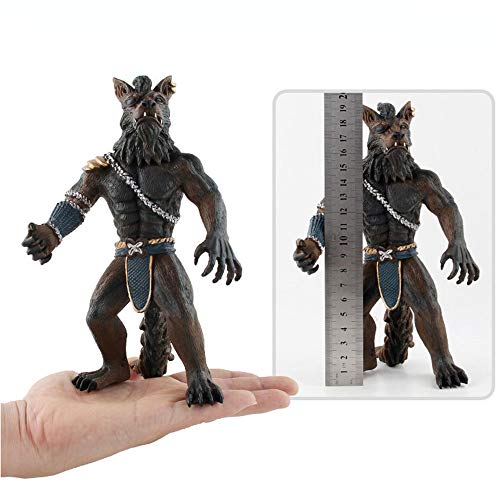 BOHS Werewolf Soldier Statue Figure with 2 Weapons, Fantasy Model Toy ...